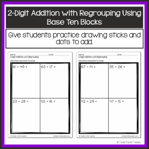 Adding Place Value Blocks With Regrouping Worksheet ...