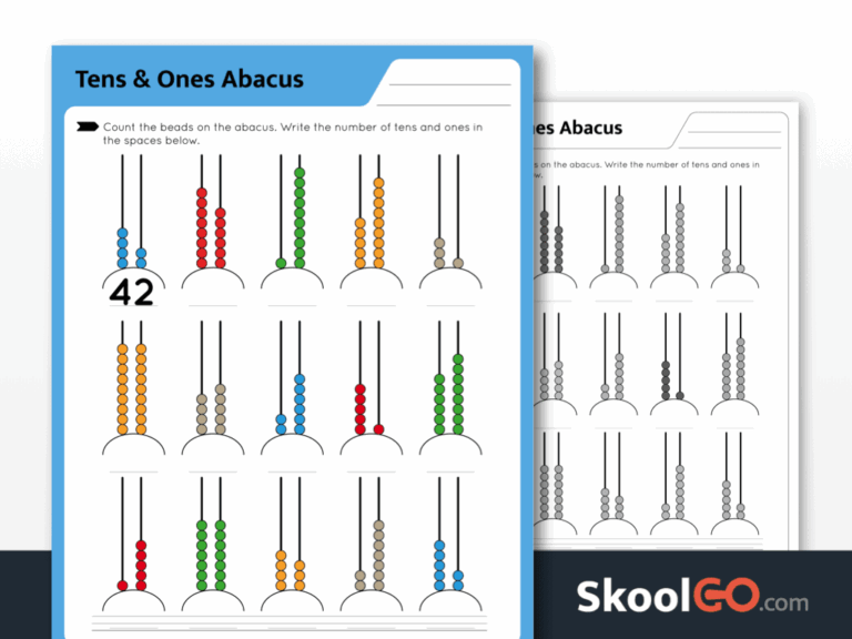 Abacus Place Value Worksheet Grade 1 - PlaceValueWorksheet.com